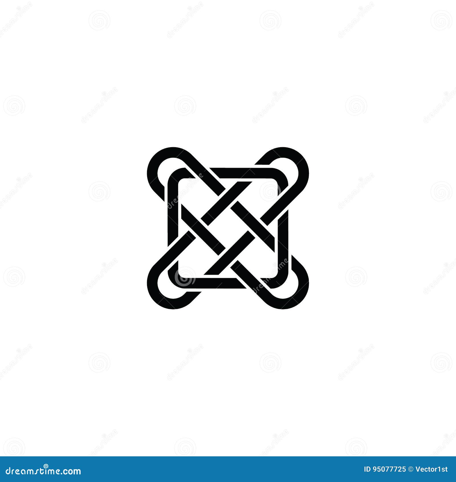 Overlapping Line Floral Shape - Celtic Theme Sign Stock Vector ...