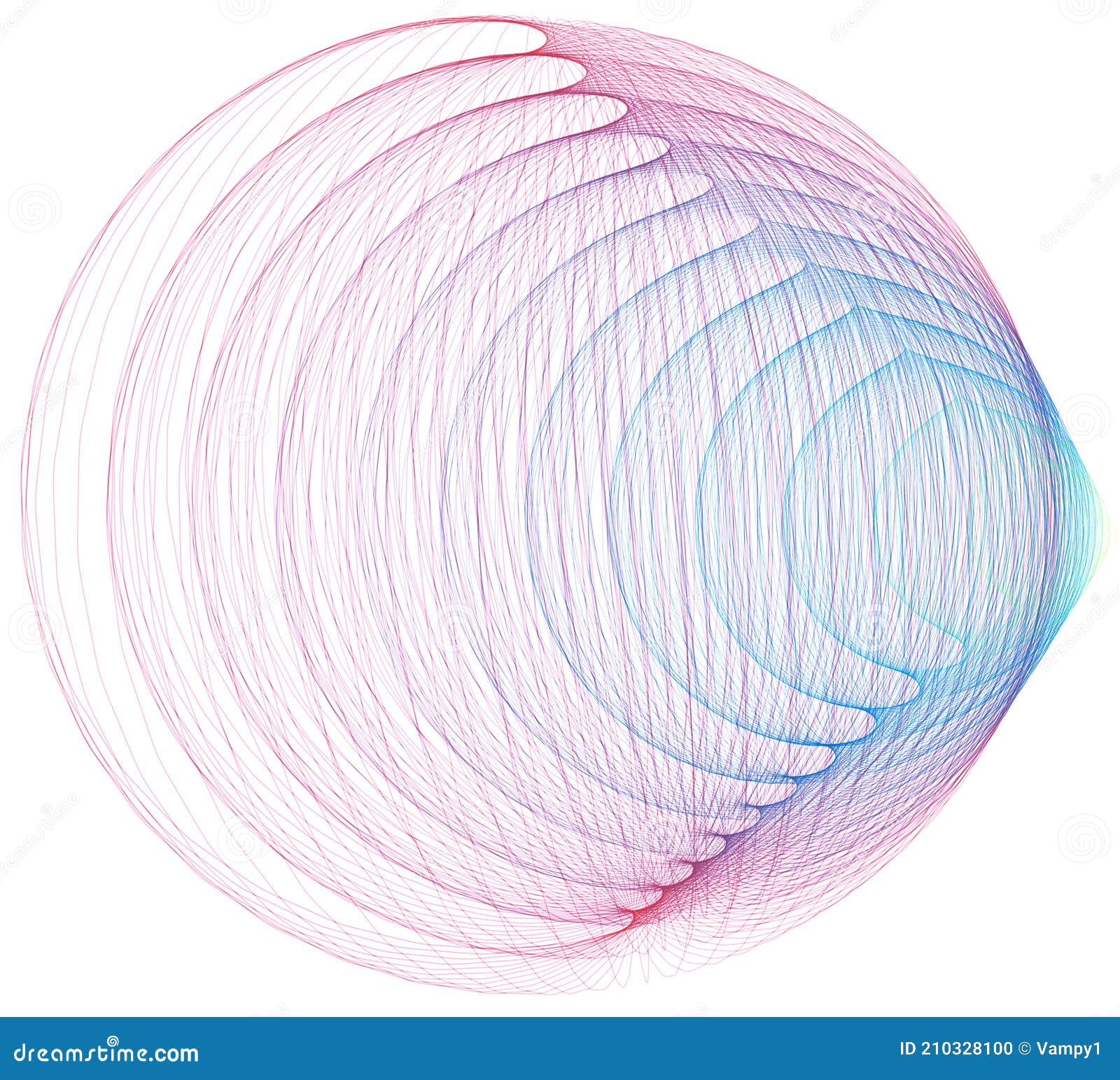 Overlapping Lines and Curves that Make Up Geometric Compositions. Stock ...