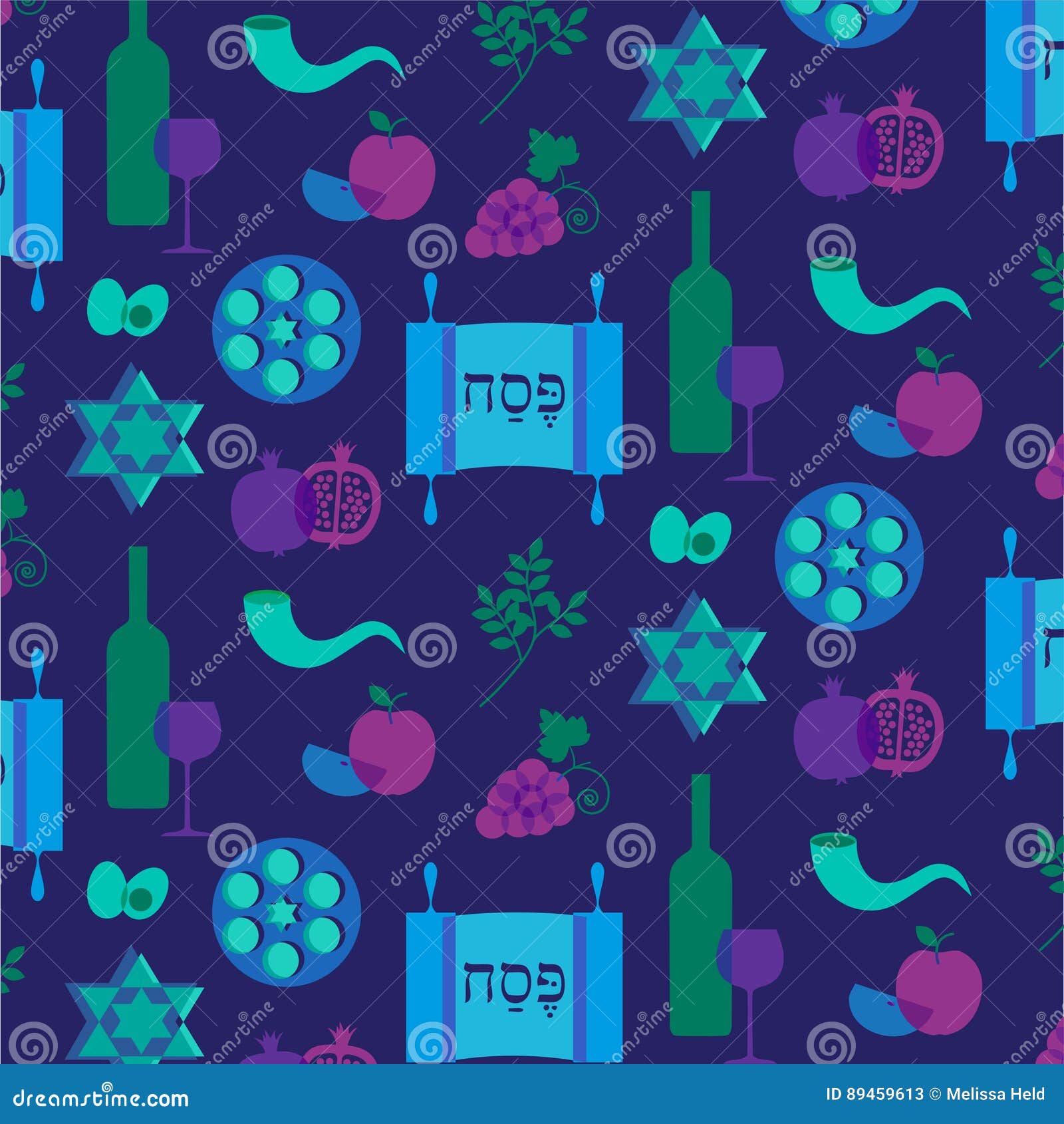 Overlapping Mod Passover Pattern Stock Vector - Illustration of bottle ...