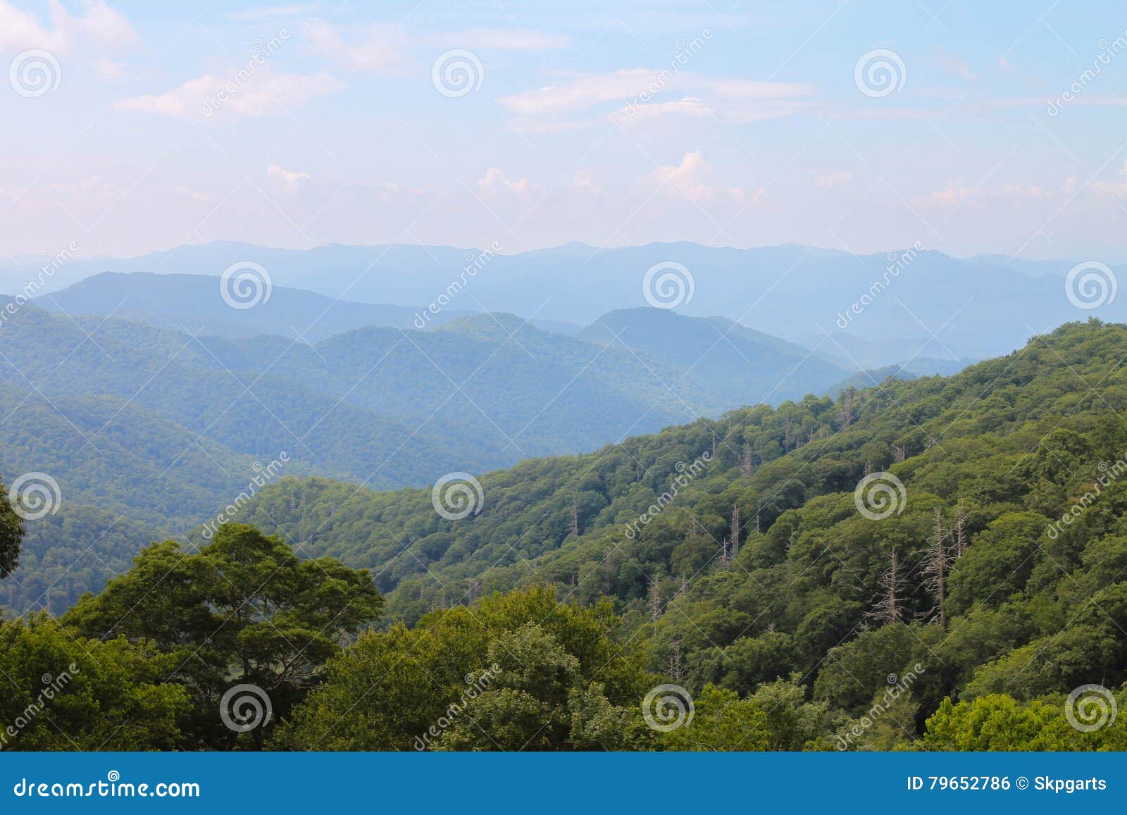 Overlapping Mountains stock photo. Image of national - 79652786