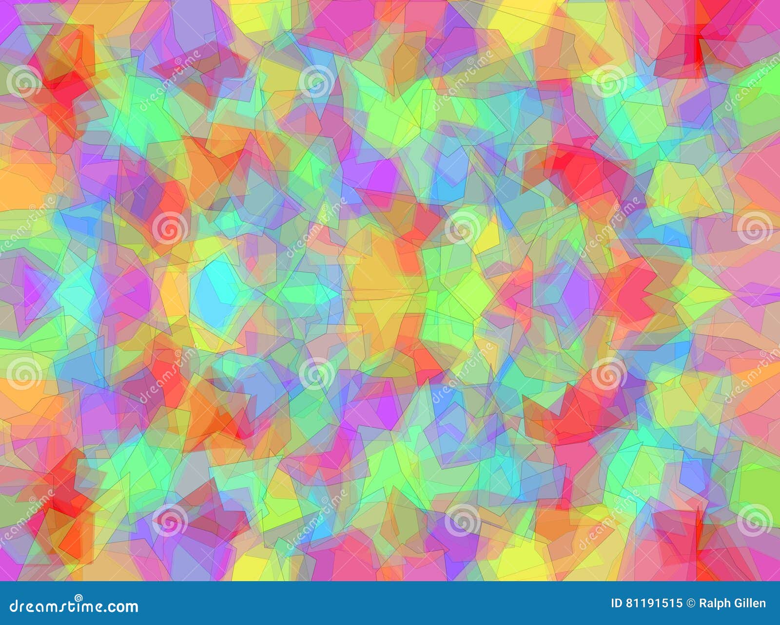 Overlapping Multiple Layered, Multi-Colored Shapes Stock Illustration ...
