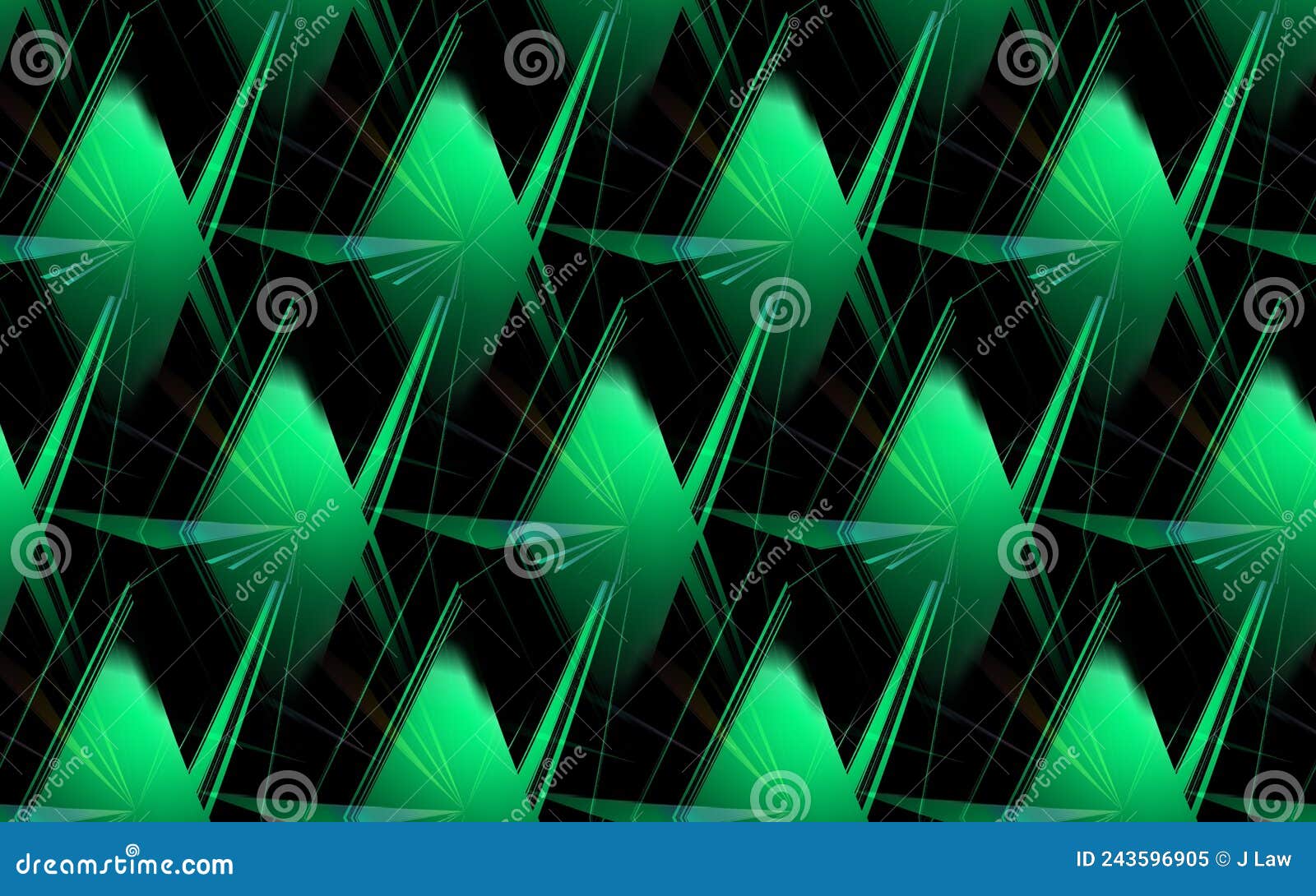 Intricate Emerald Green Diamond Shaped Pattern Stock Illustration ...