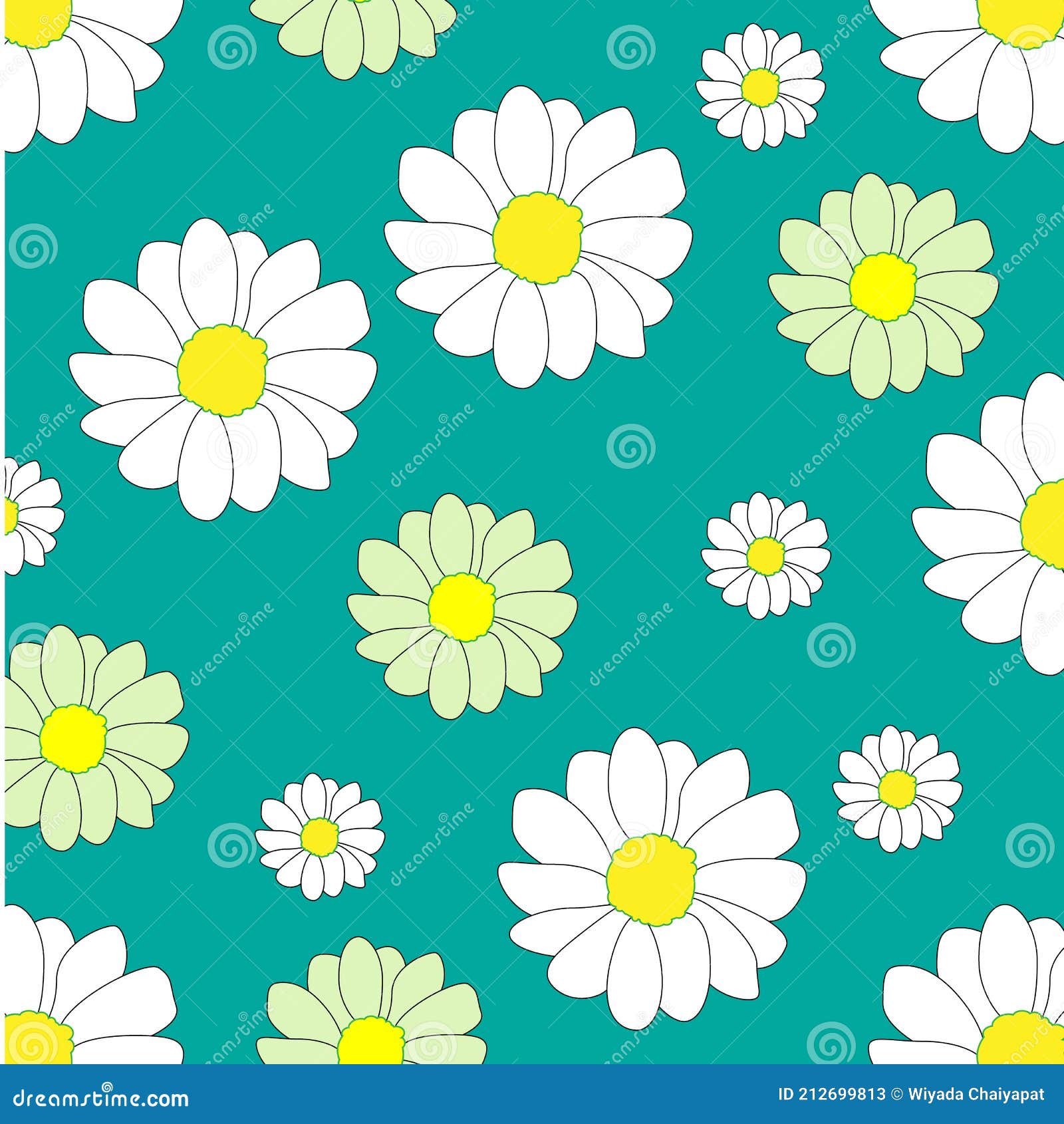 Overlapping Petals Flower Pattern Picture Stock Vector - Illustration ...