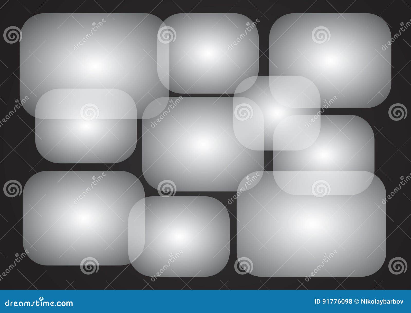 Overlapping rectangles stock vector. Illustration of round - 91776098