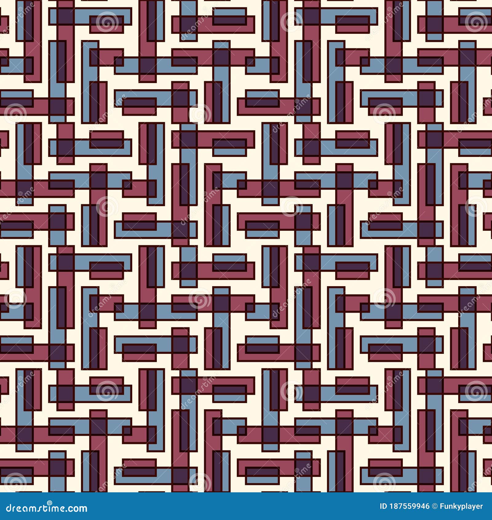 Overlapping Rectangulars Background. Seamless Pattern With Overlay ...