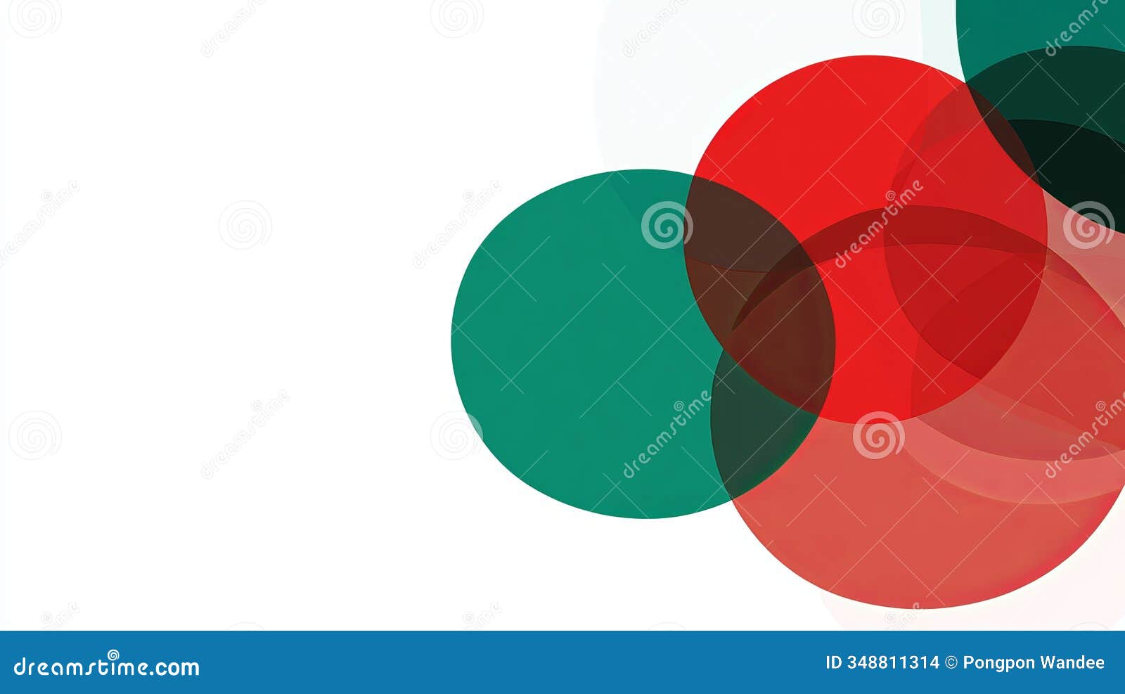 Overlapping Red and Green Circles on a Light Background with Soft ...