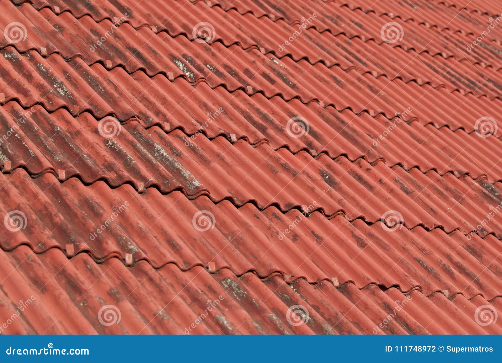 Overlapping the Roof with Undulating Sheet Material Stock Photo - Image ...
