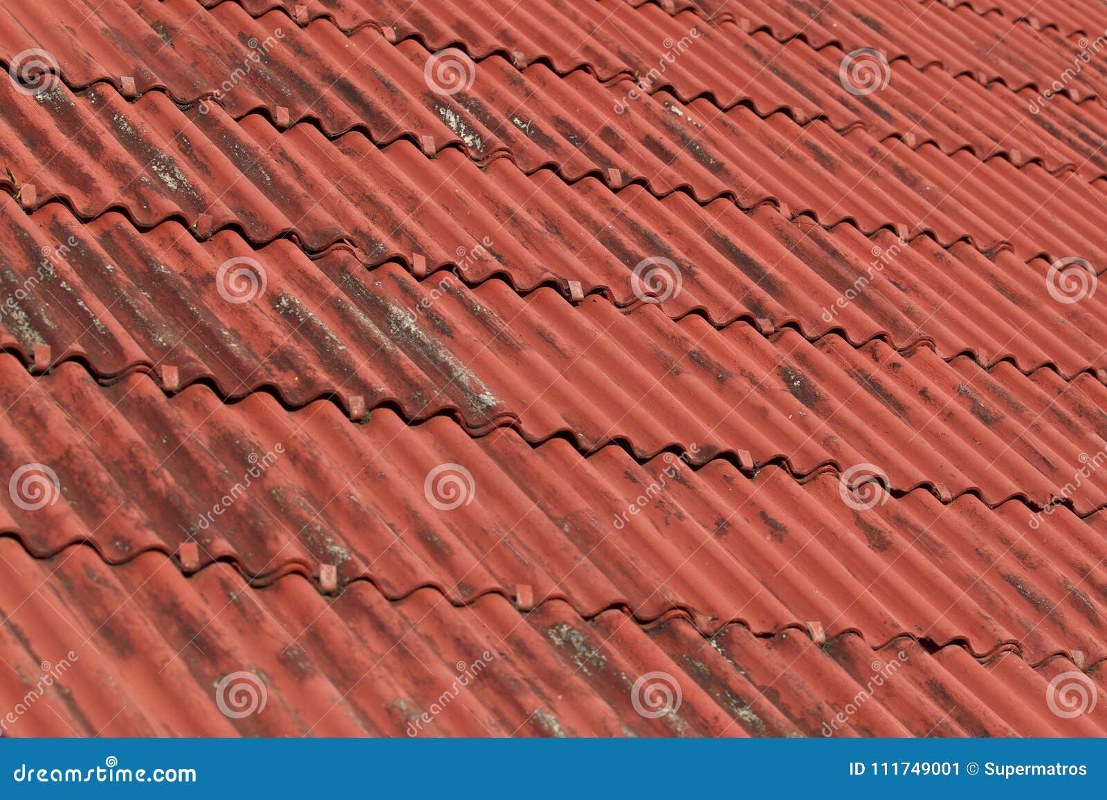 Overlapping the Roof with Undulating Sheet Material Stock Image - Image ...