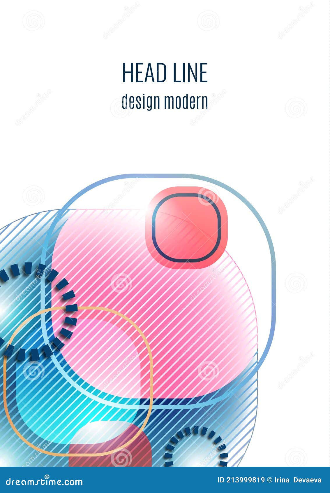 Overlapping Round Squares Form a Geometric Abstract Background ...