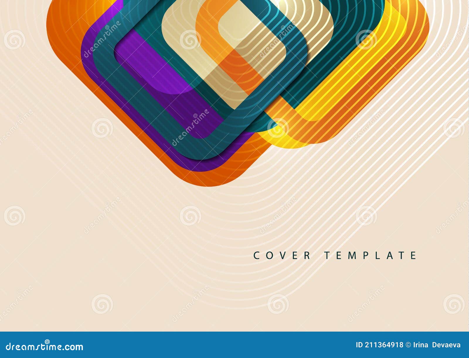 Overlapping Rounded Squares. Minimalist Creative Design Concept ...