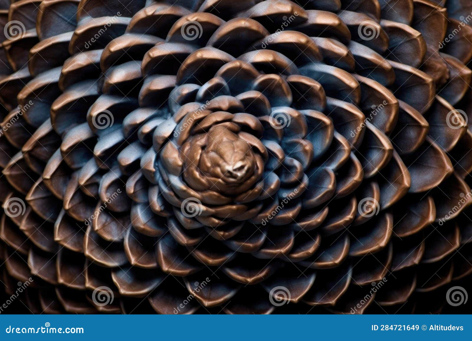 Overlapping Scales of a Pinecone Forming a Spiral Pattern Stock ...