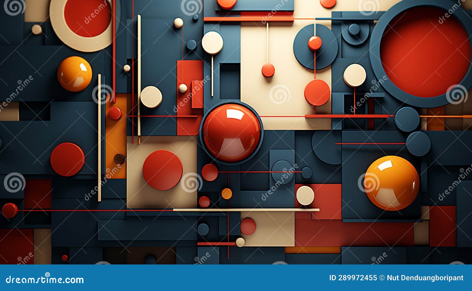 Overlapping Shapes for Visually Engaging Patterns Stock Illustration ...