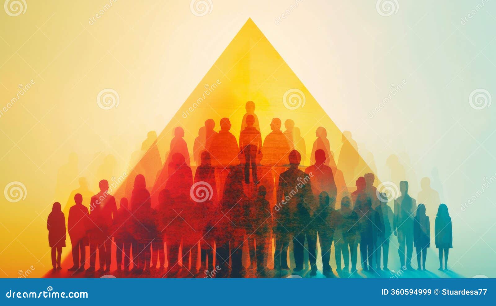 Abstract Layered Silhouettes Forming a Pyramid Structure Stock Image ...