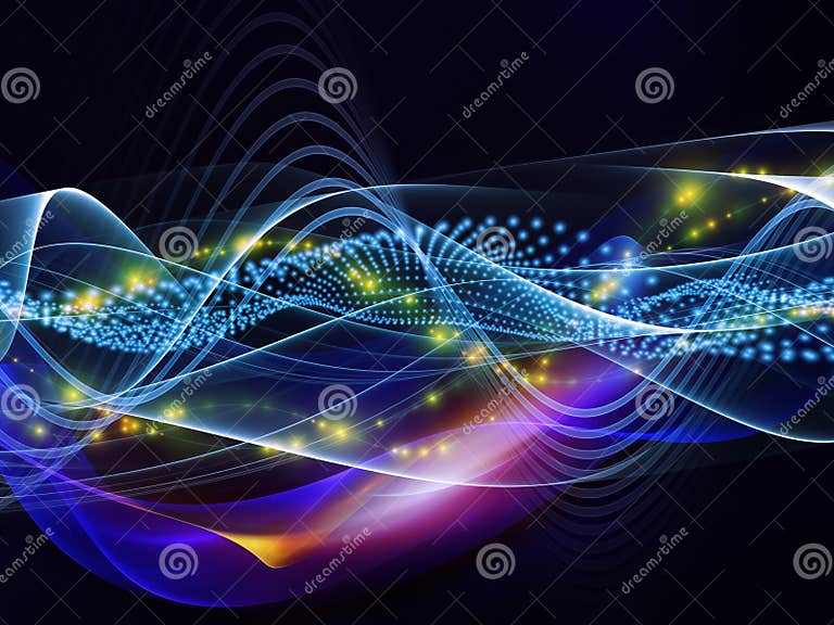 Overlapping sine waves stock illustration. Illustration of fractal ...