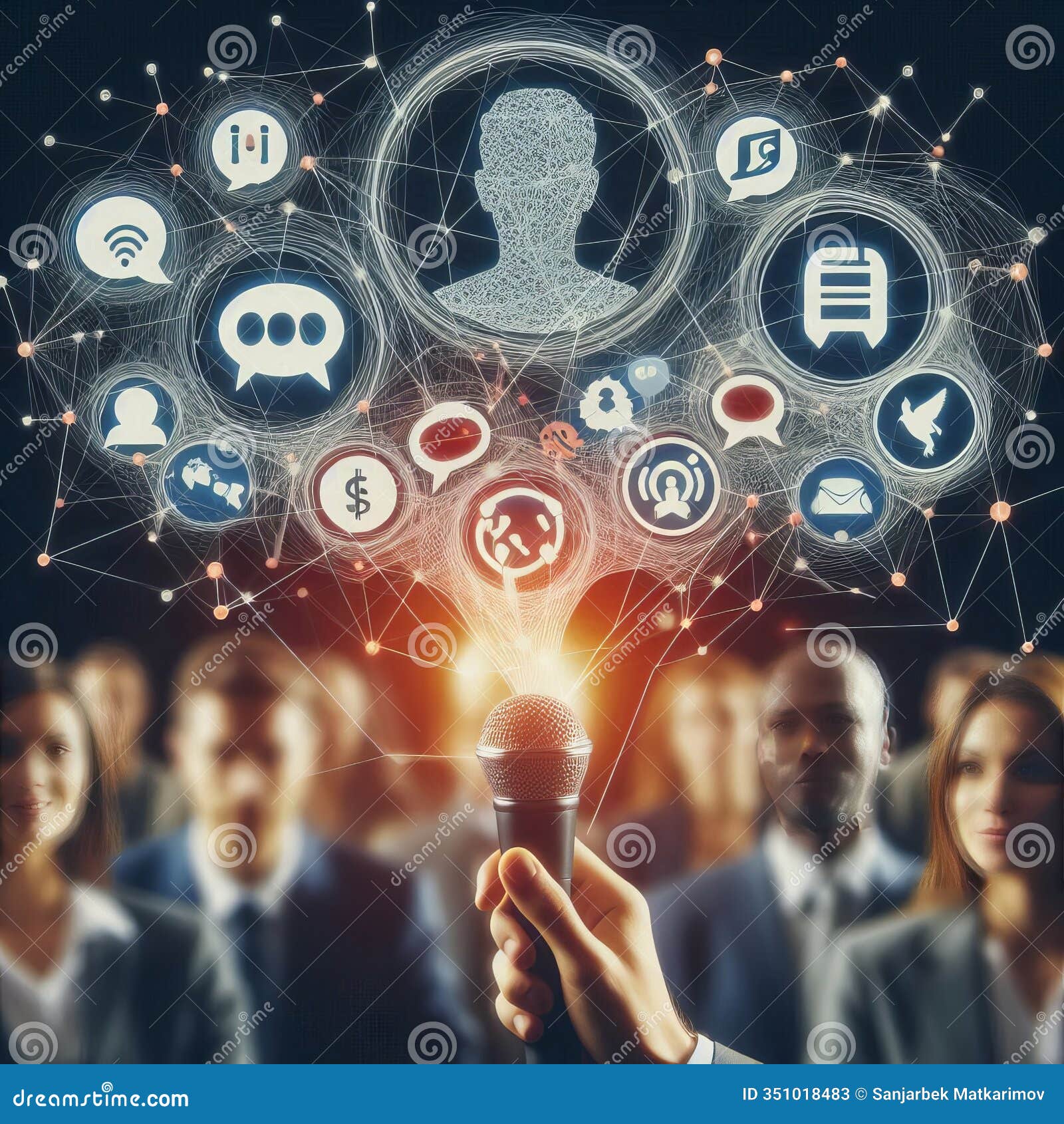 Overlapping Speech Bubbles with Different Languages and Symbols Stock ...