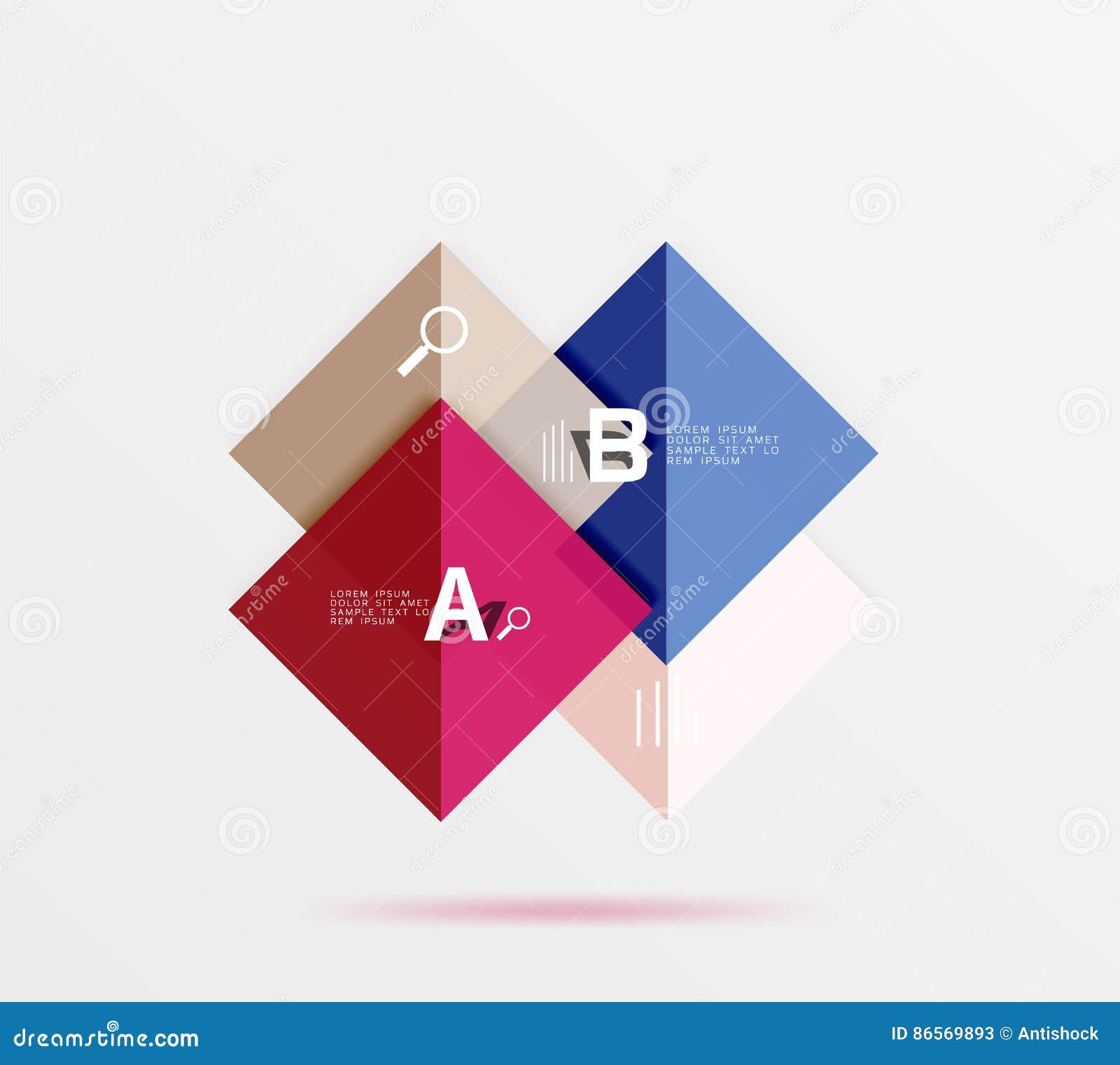 Overlapping Workflow Business Processes Vector Illustration ...