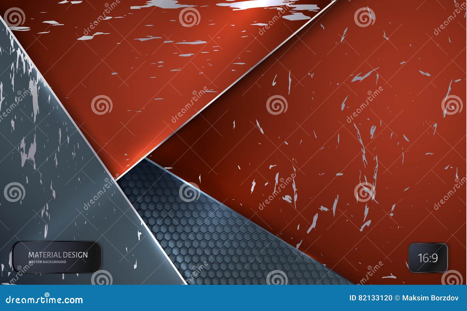 Overlapping Steel Plate with Carbon Grid Stock Vector - Illustration of ...