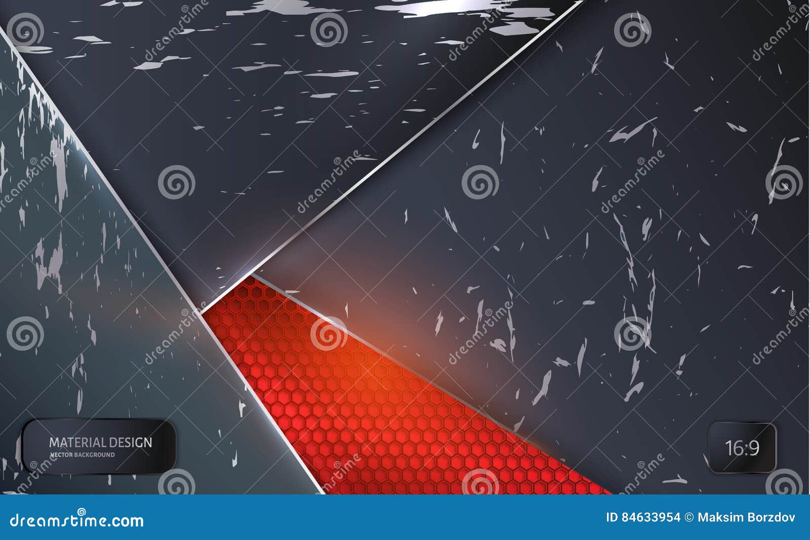 Overlapping Steel Plate with Carbon Grid Stock Vector - Illustration of ...