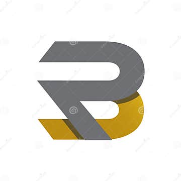Overlapping Style Initial R Letter Logo Design Vector Graphic Concept ...