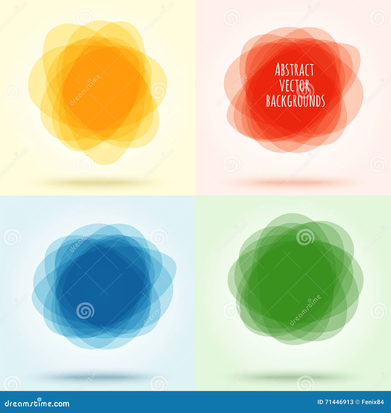 Overlapping Translucent Spots Forming Cloud. Abstract Color Back Stock ...