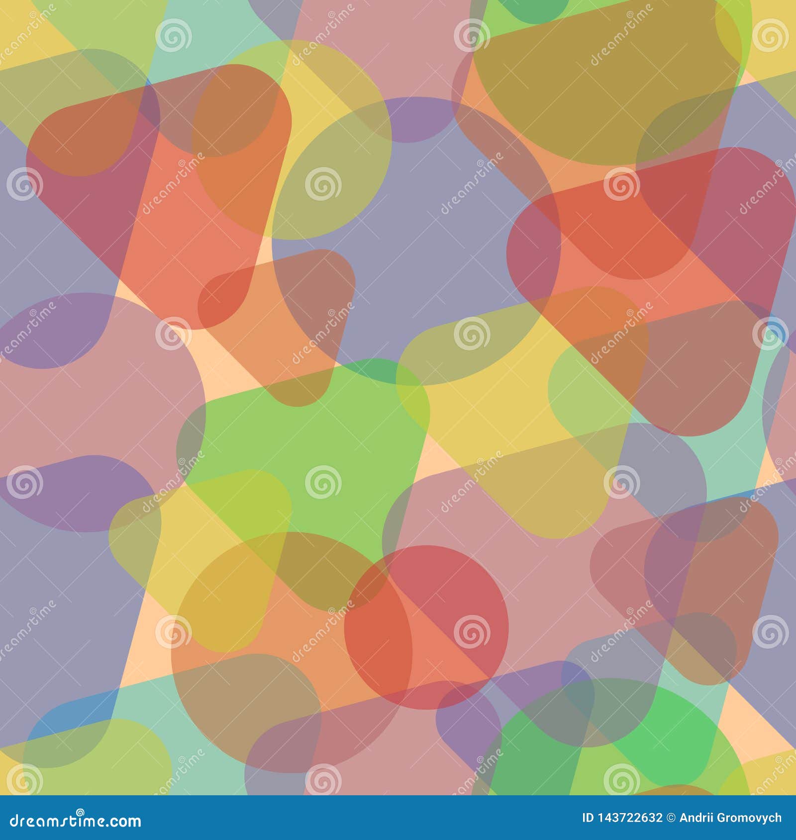 Overlapping Triangles with Rounded Corners and Circles on a Beige ...