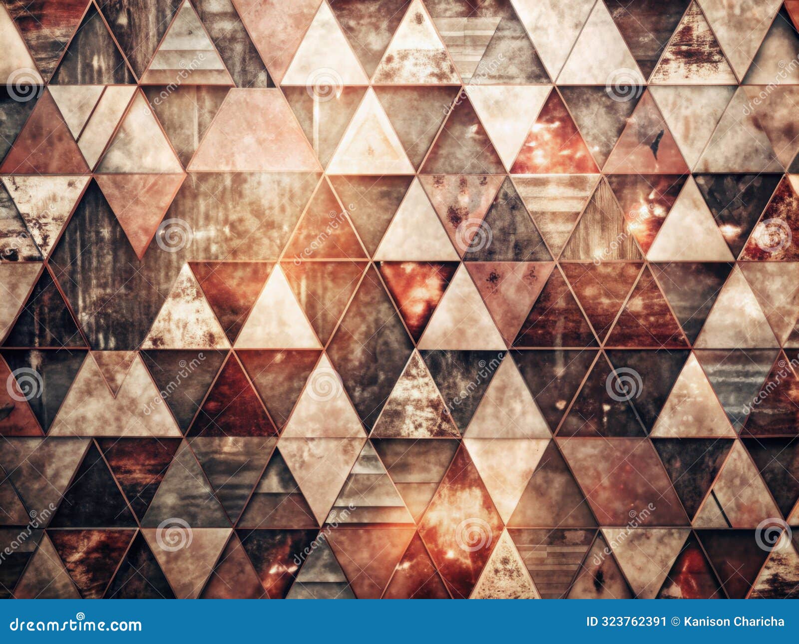 Abstract Grunge Background with Overlapping Triangles, Creating a ...