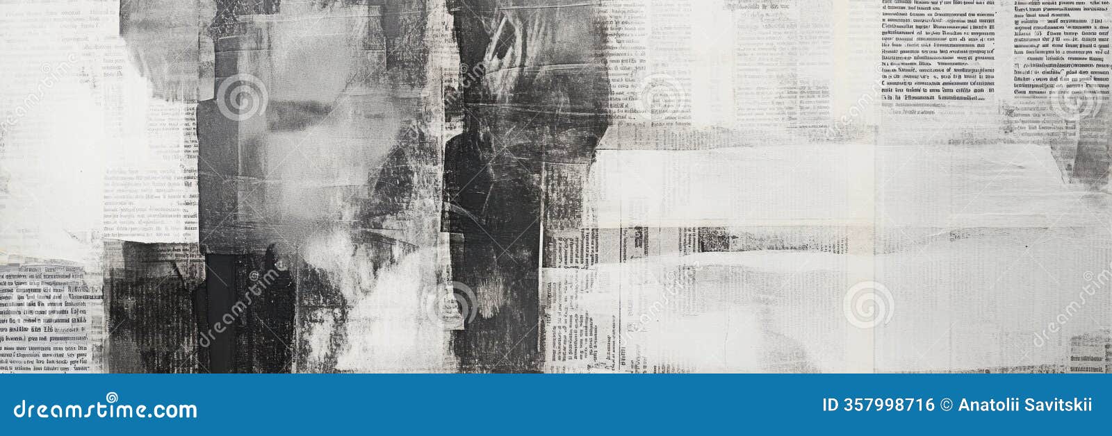 Vintage Newspaper Clippings Overlap in a Creative Collage Showcasing ...