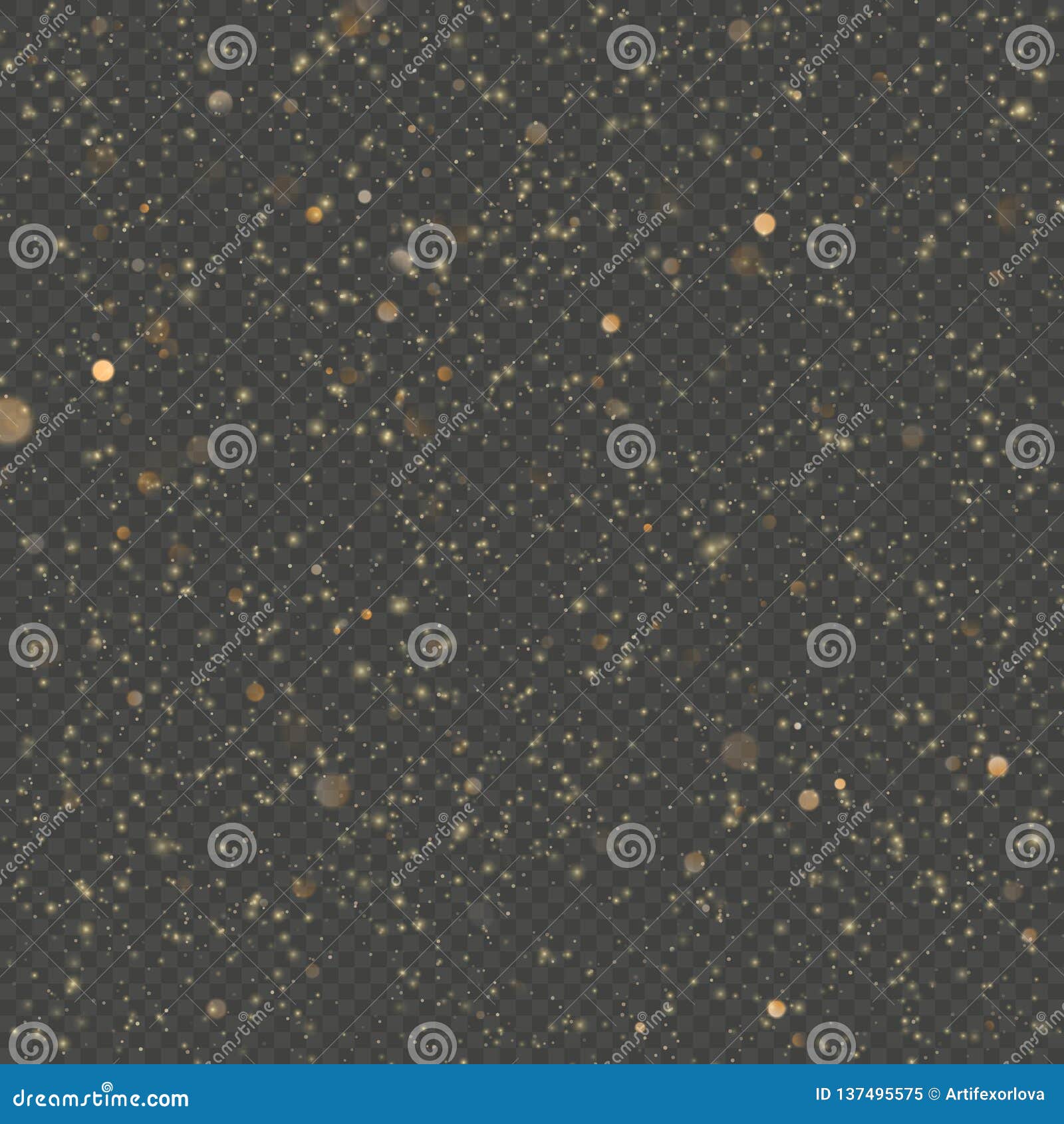 Overlay Effect Glitter Gold Light Shine Effect on Transparent ...