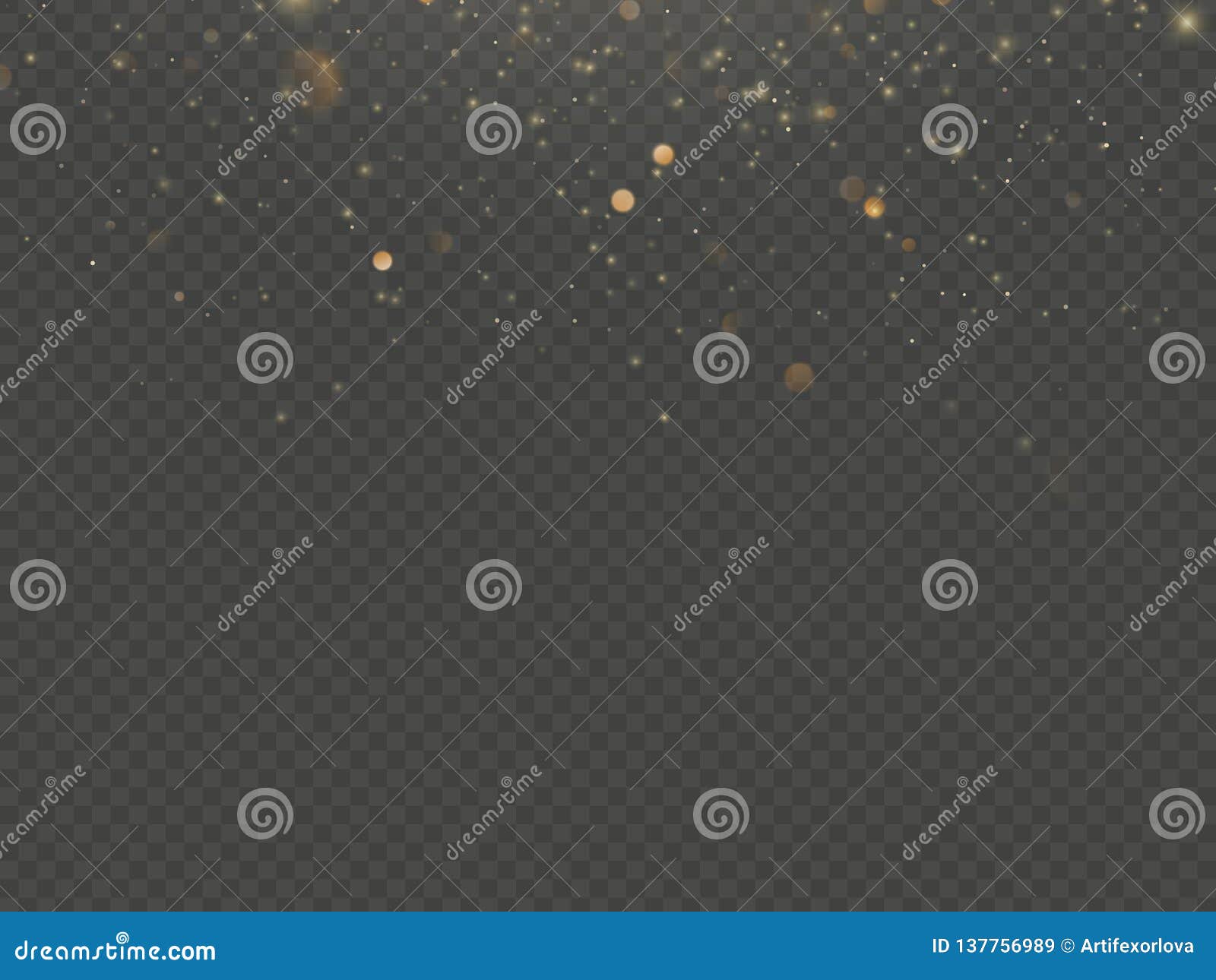 Overlay Effect Glitter Gold Light Shine Effect on Transparent ...