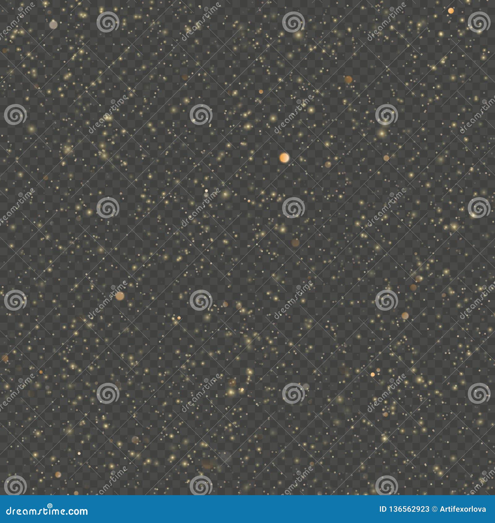 Overlay Effect Glitter Gold Light Shine Effect on Transparent ...