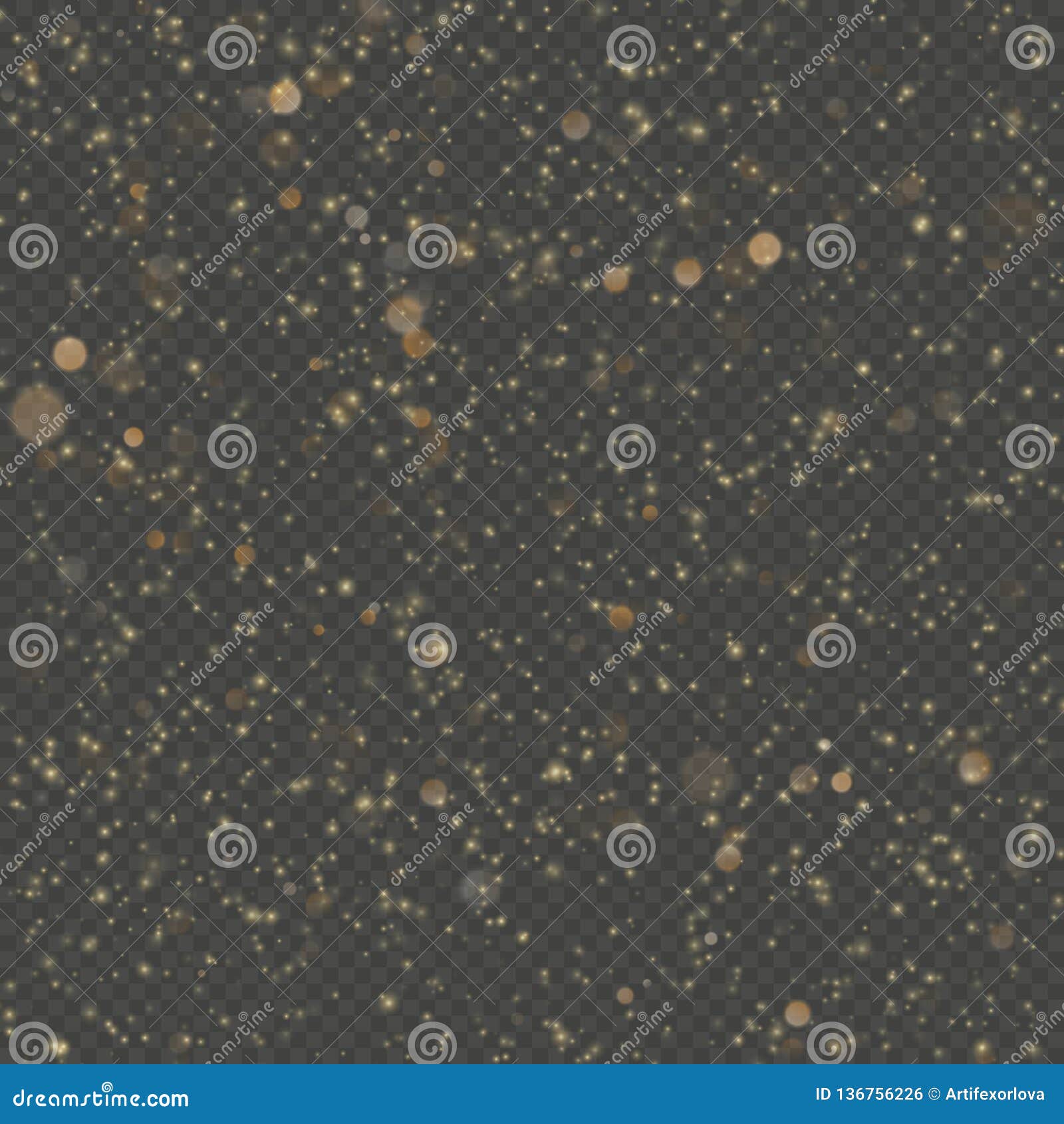 Overlay Effect Glitter Gold Light Shine Effect on Transparent ...