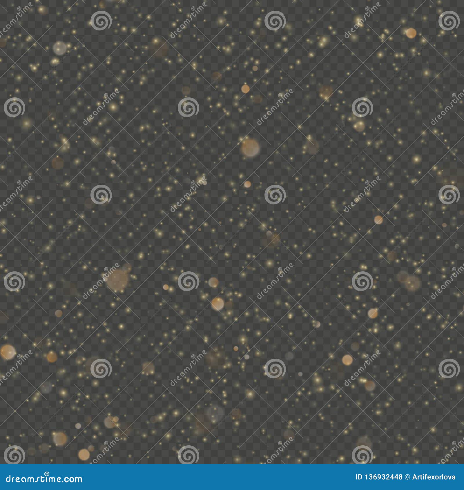 Overlay Effect Glitter Gold Light Shine Effect on Transparent ...