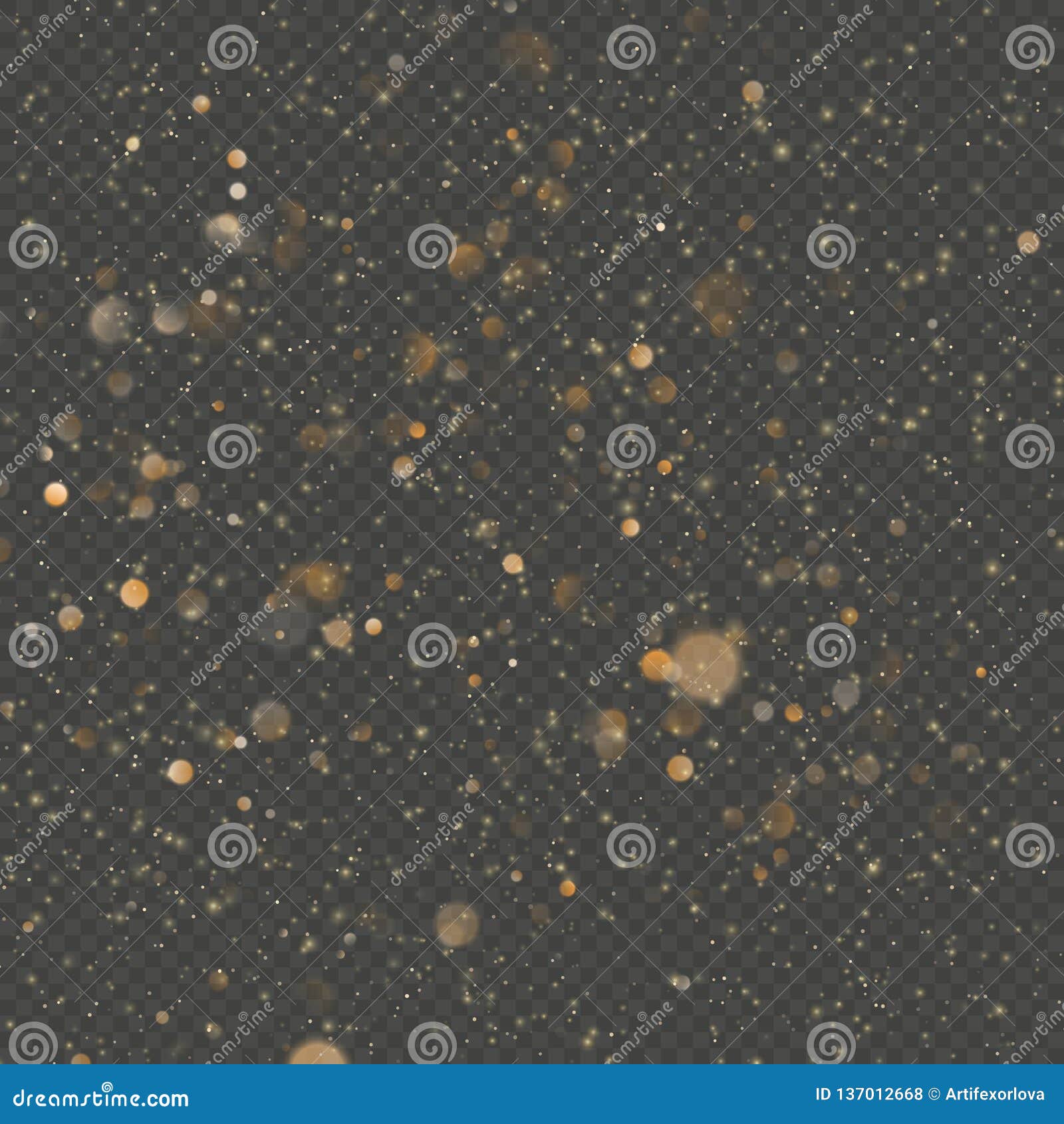 Overlay Effect Glitter Gold Light Shine Effect on Transparent ...