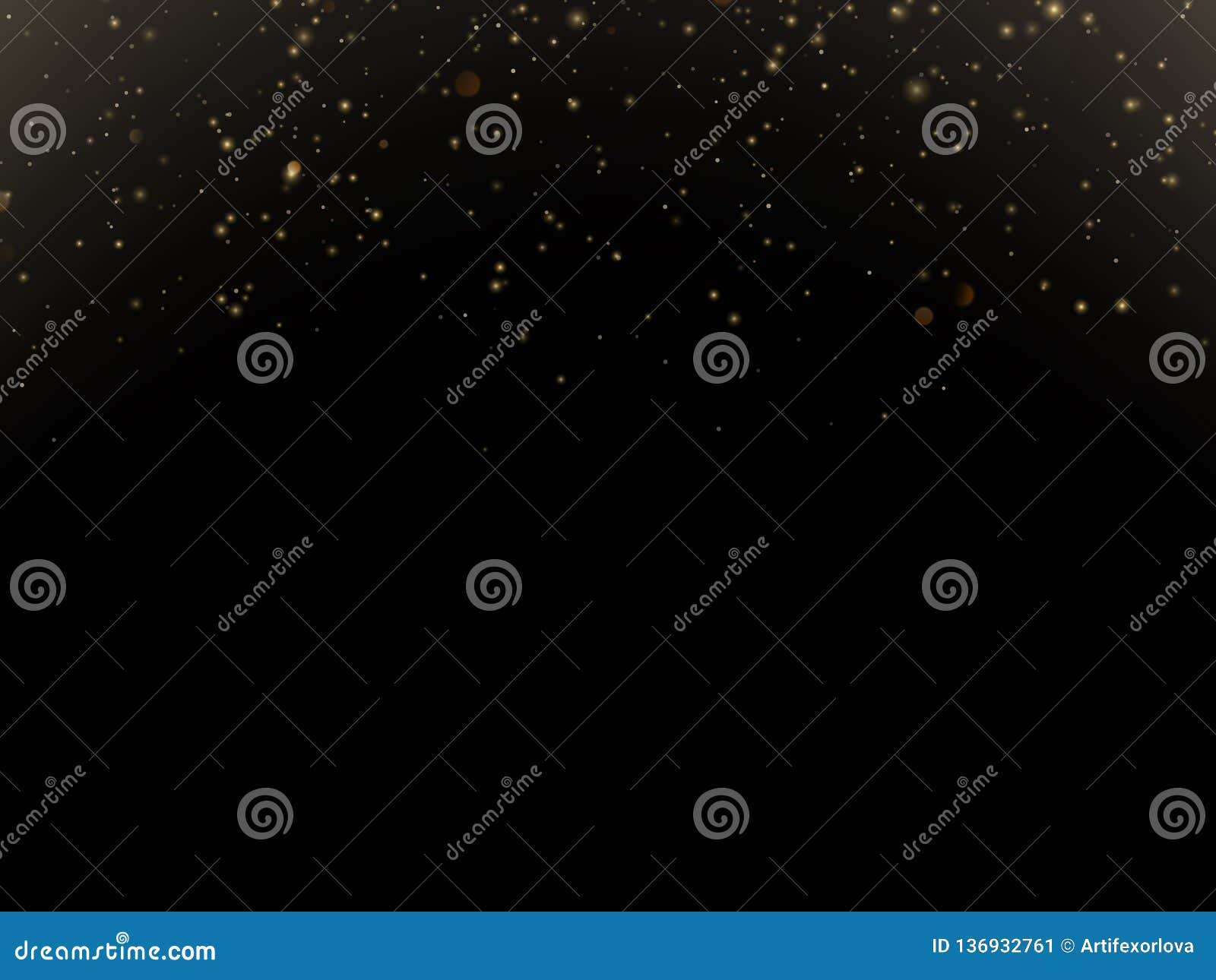 Overlay Effect for Luxury Greeting Rich Card. Star Dust Light on Black ...