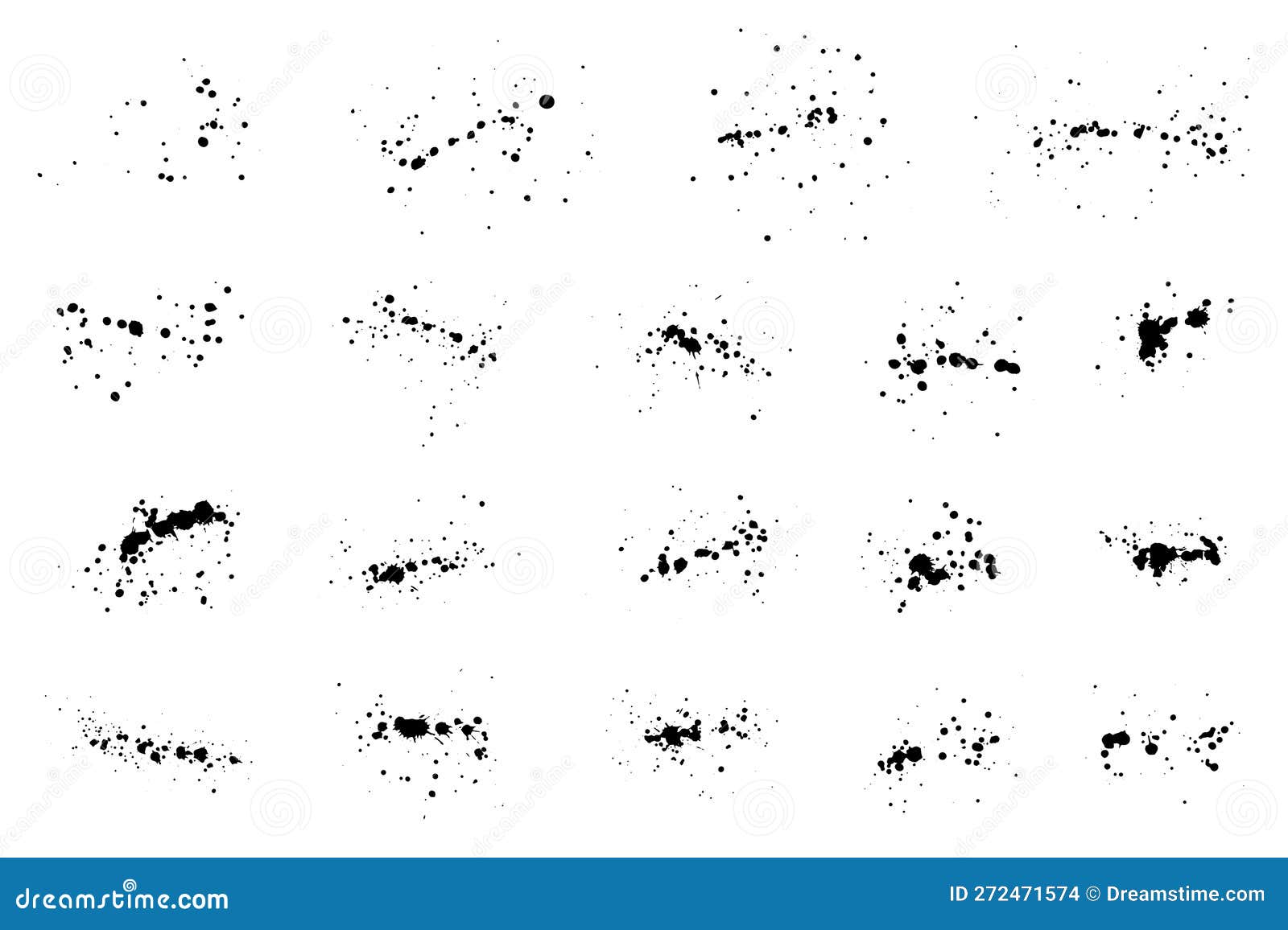 Overlay, Elements of Paint Ink Splatter, Set. Vector Illustration Stock ...