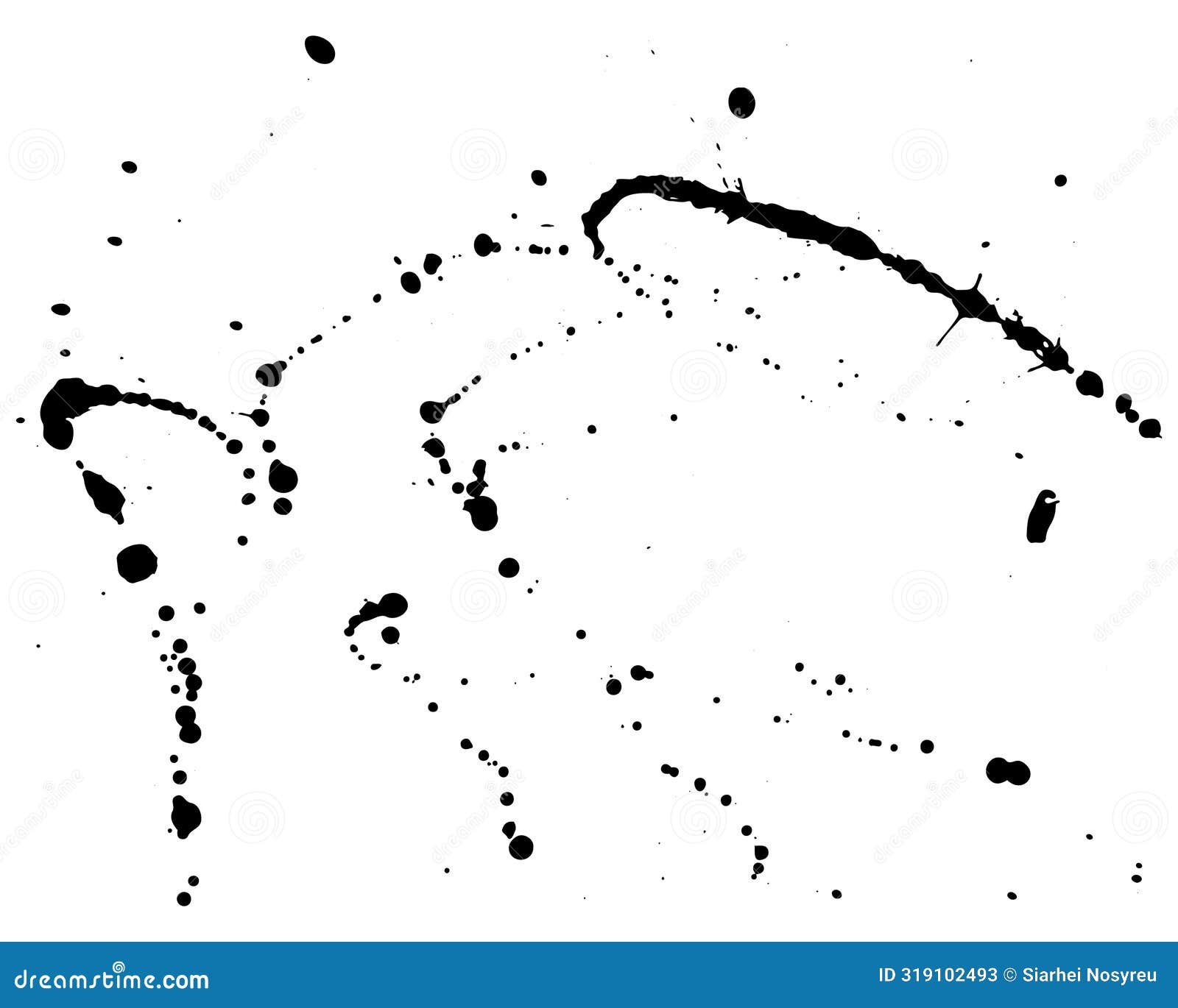 Overlay, Elements of Paint Ink Splatter. Vector Illustration Stock ...