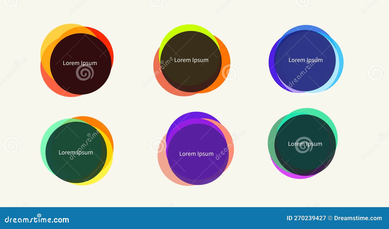 Overlay Frame, Abstract Layers of Transparent Circles Stock Vector ...