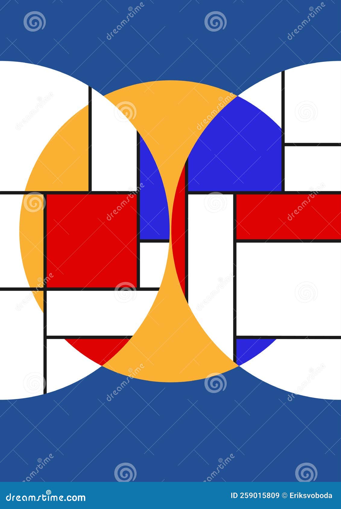 Overlay and Intersection Basic Geometry Forms. Stock Vector ...