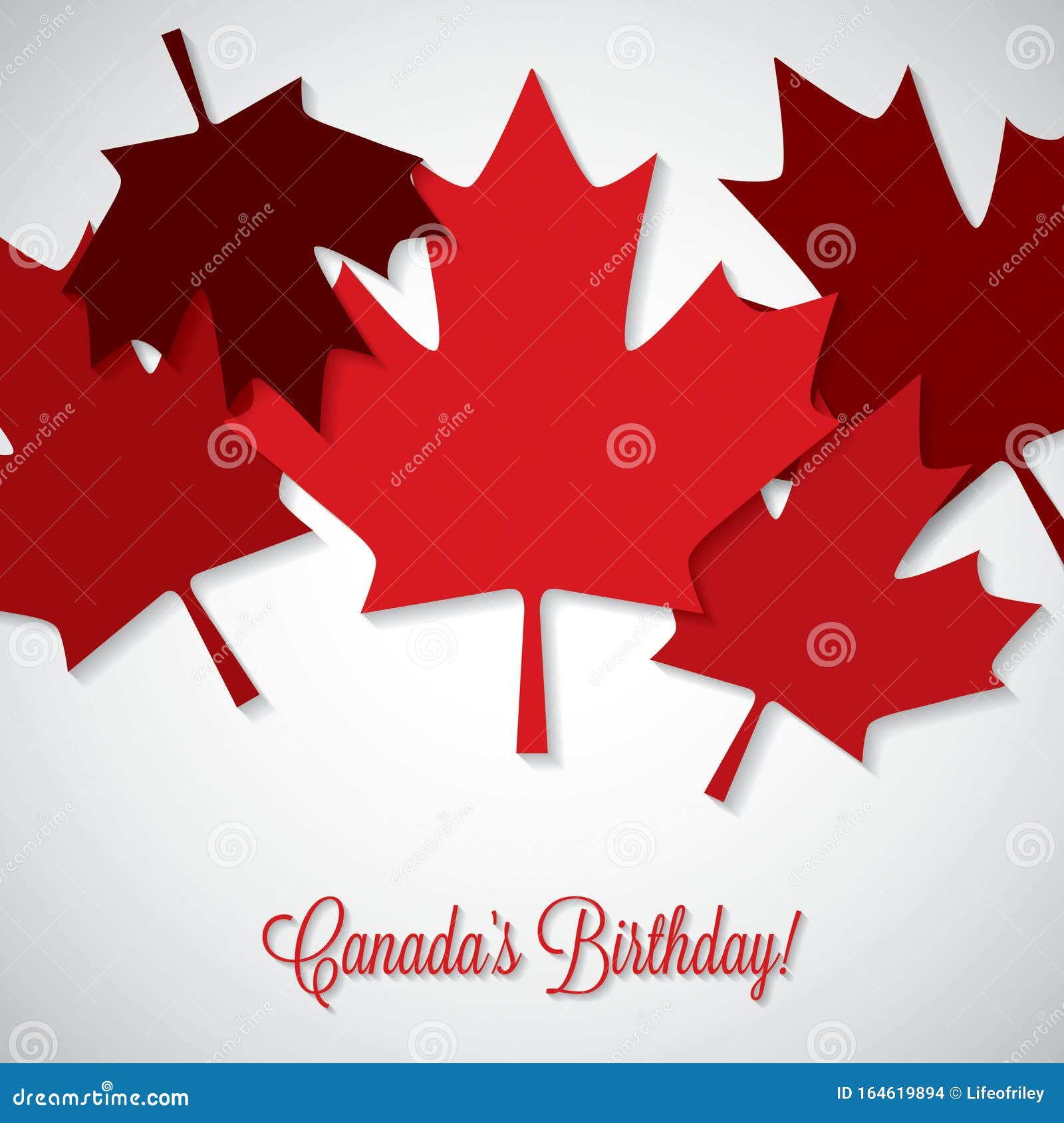 Happy Canada Day Maple Leaf Card Stock Vector - Illustration of liberty ...
