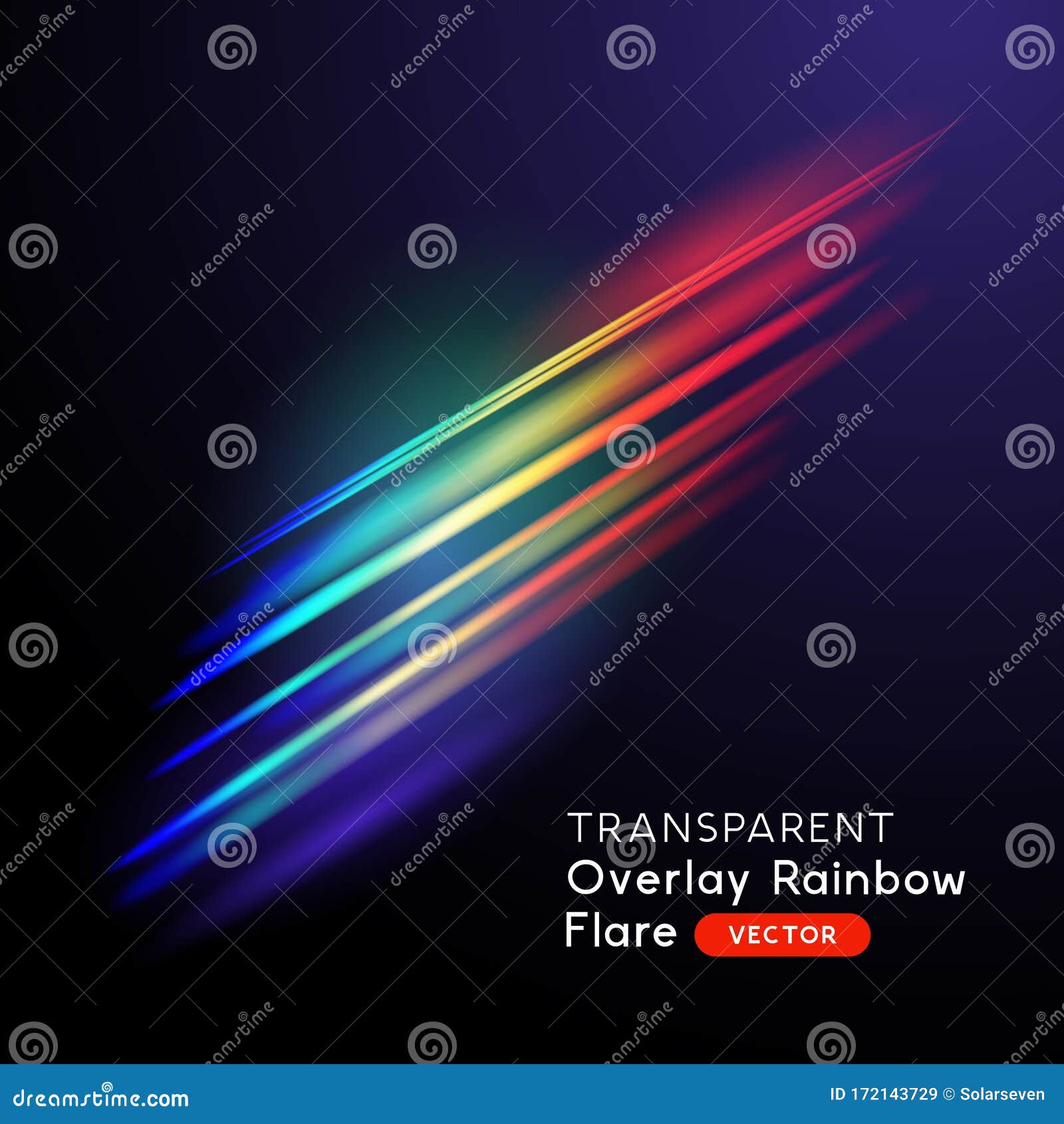 Rainbow Flare Lens Realistic Effect. Vector Illustration Of Light ...