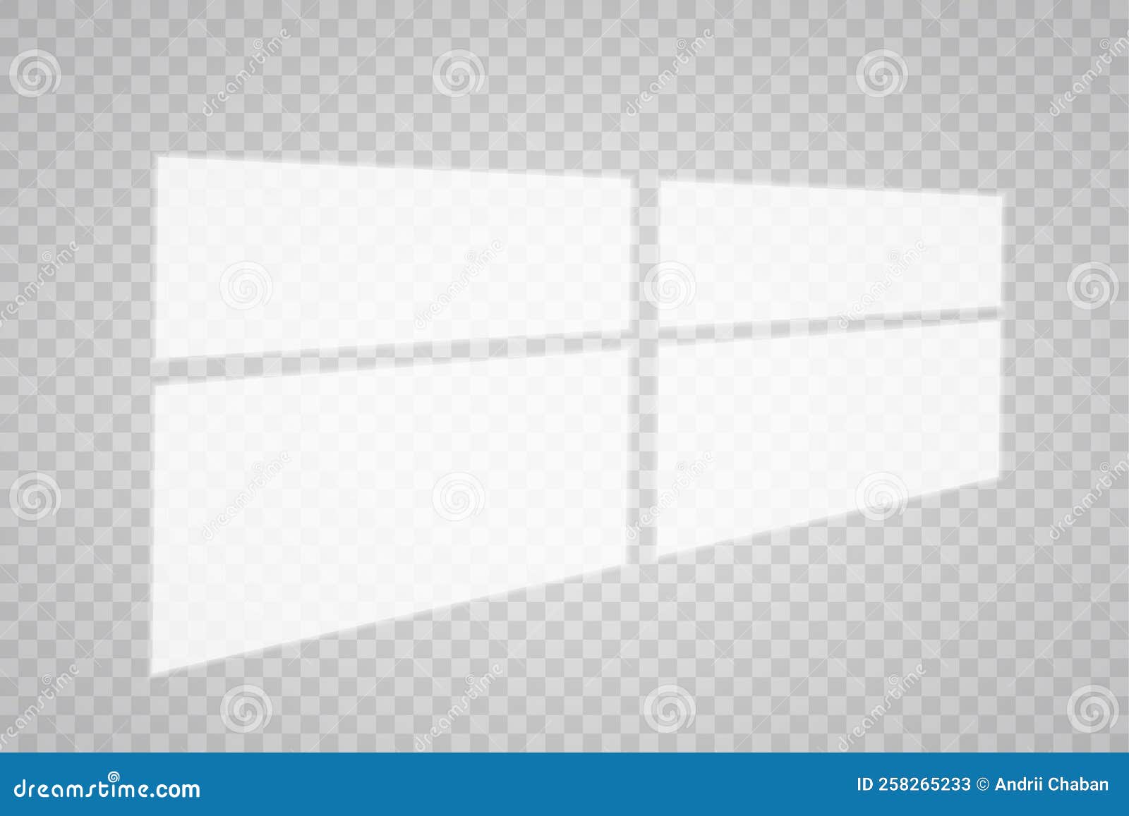 Overlay Shadow Effect. Transparent Overlay Window and Blinds Shadow ...