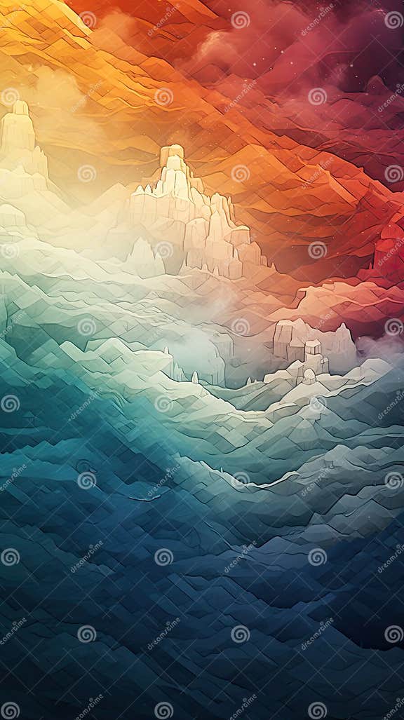 Horizontal Colored Layers with Overlay for Wallpaper Background Stock ...