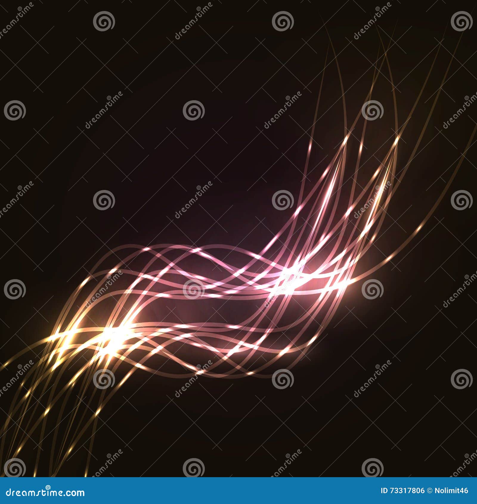 Overlaying Wavy Lines Forming Stock Illustration - Illustration of ...