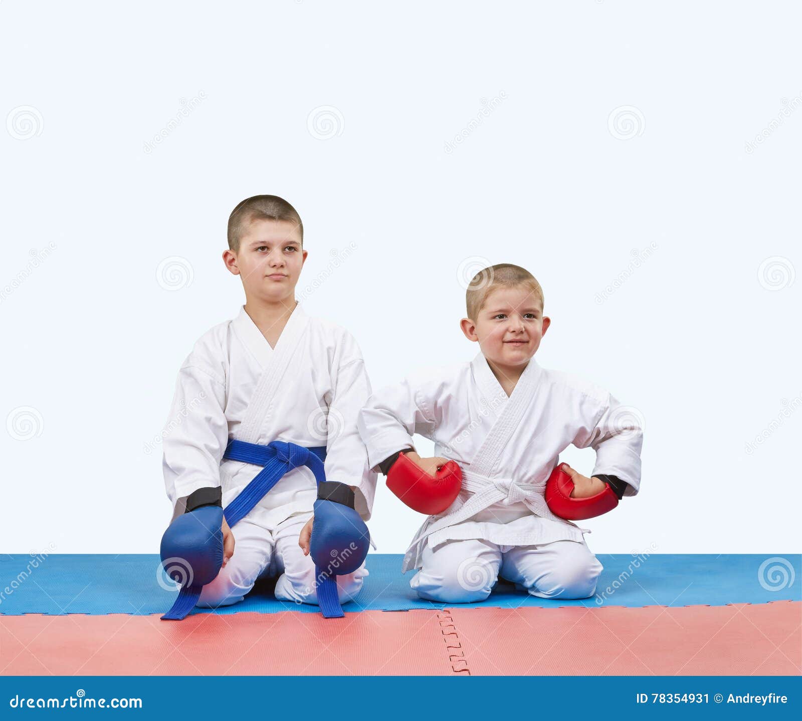 With Overlays on the Hands the Athletes are Sitting in a Karate Pose ...