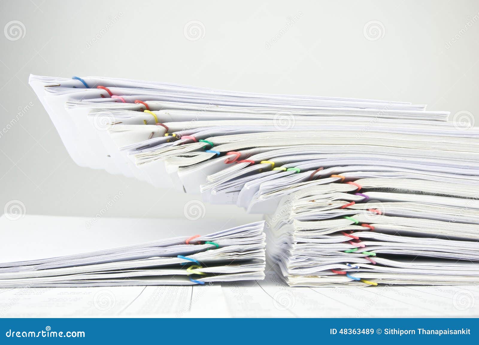 Overload Pile Paperwork of Sales and Receipt Stock Image - Image of ...