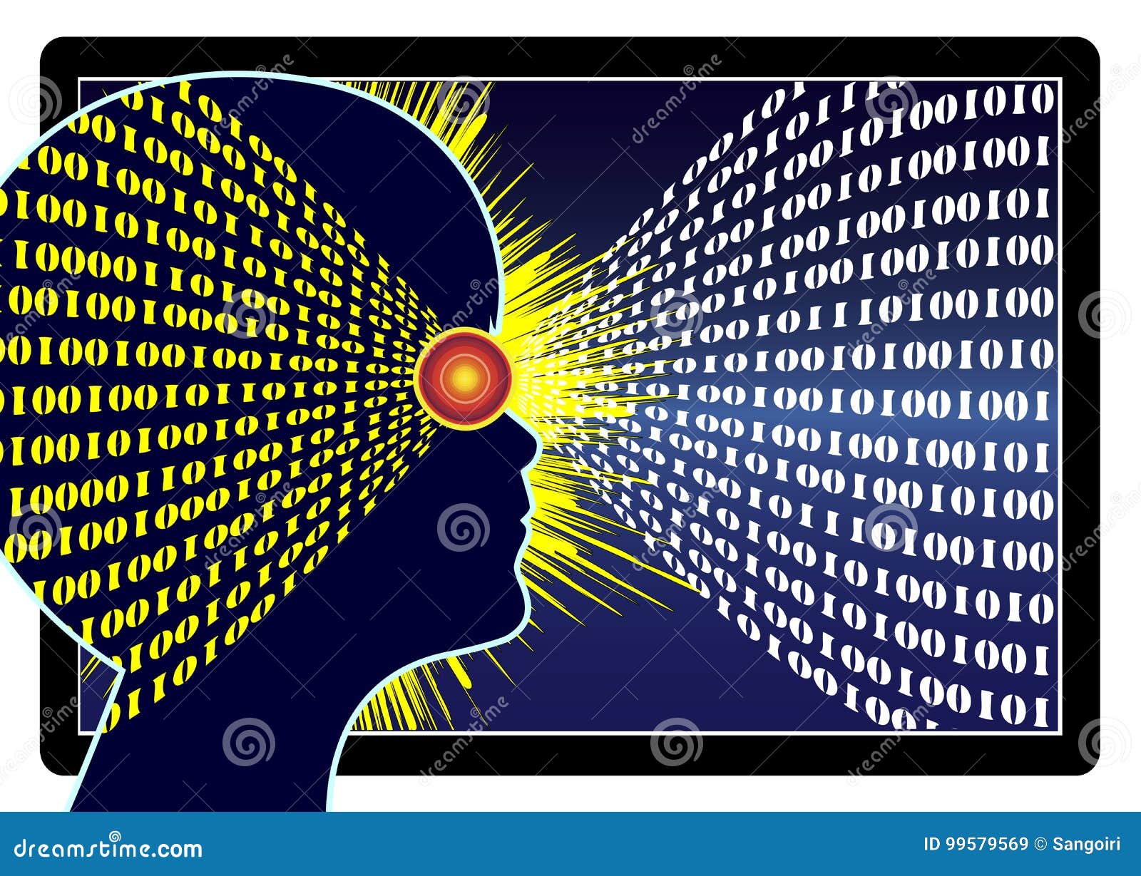 Overload of Screen Time stock illustration. Illustration of harm - 99579569