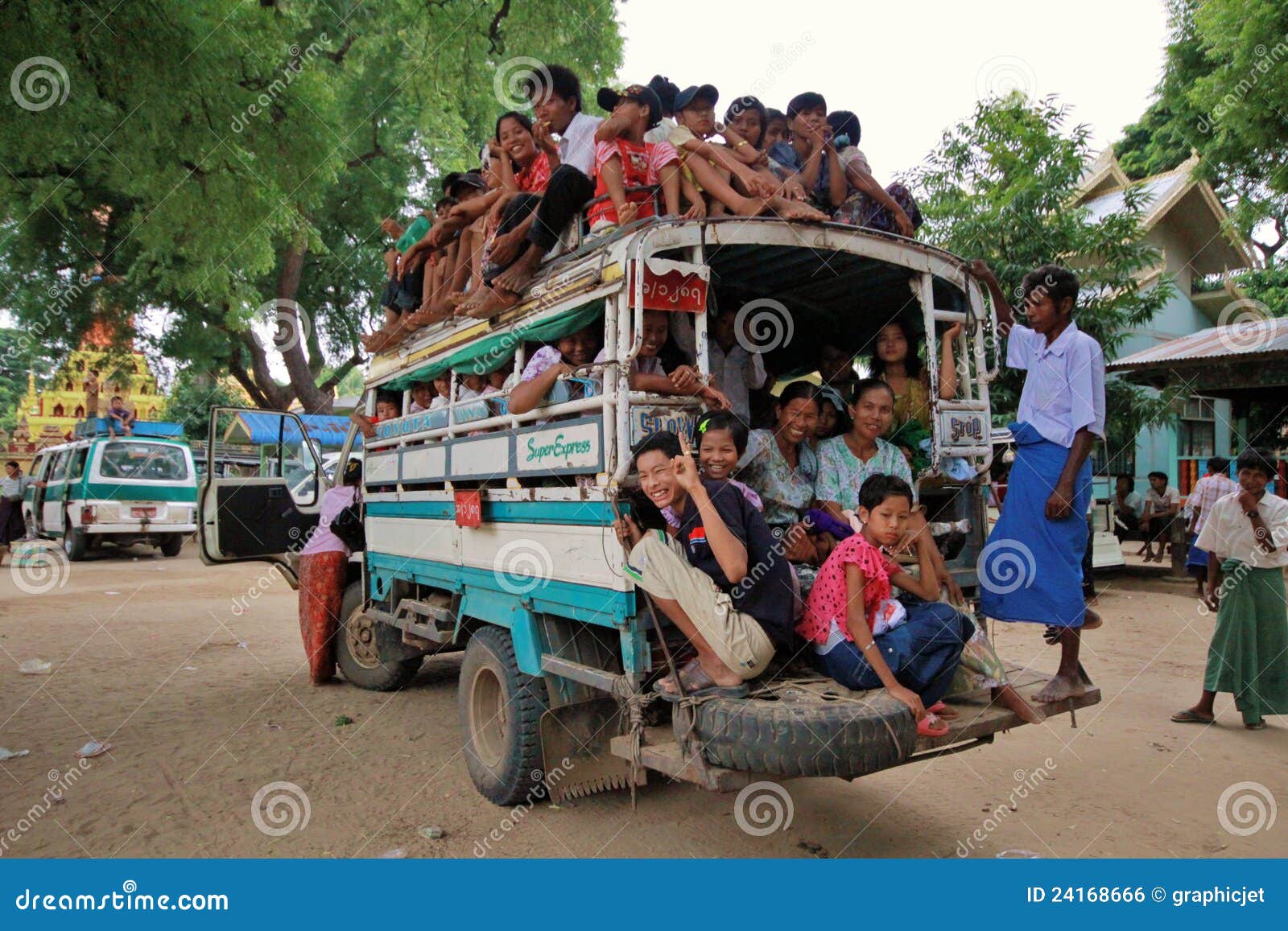 Overload truck in Myanmar editorial photo. Image of exhaust - 24168666