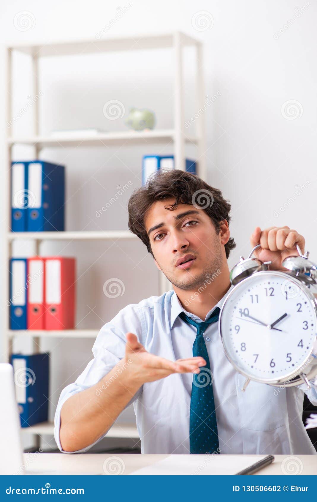 The Overloaded Busy Employee with Too Much Work and Paperwork Stock ...