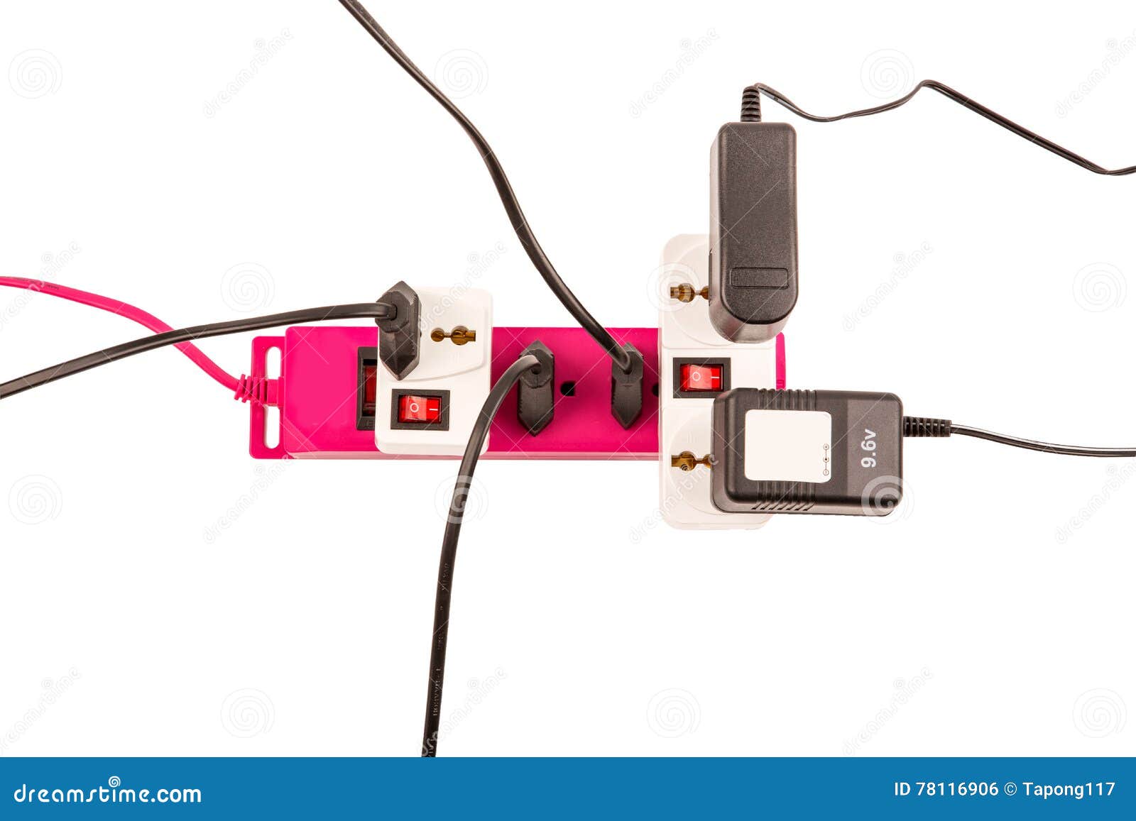 Overloaded Electric Power Bar Stock Photo - Image of current ...