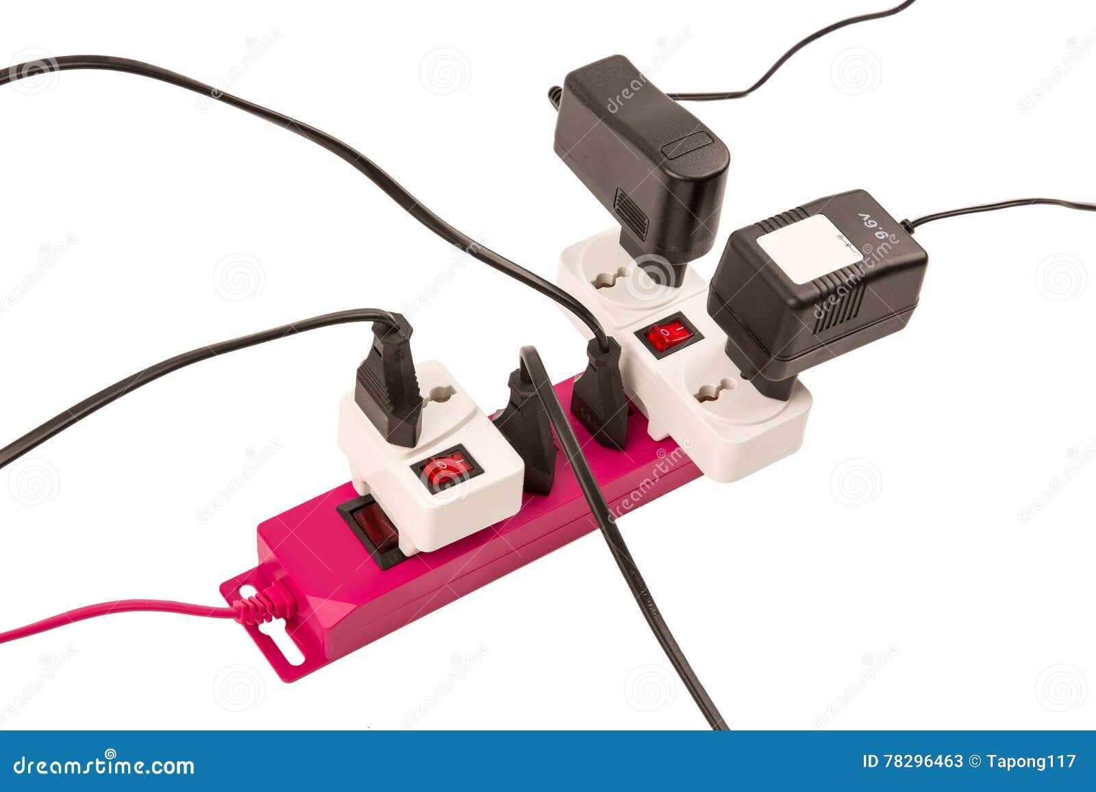 Overloaded Electric Power Bar Stock Image - Image of protector, energy ...